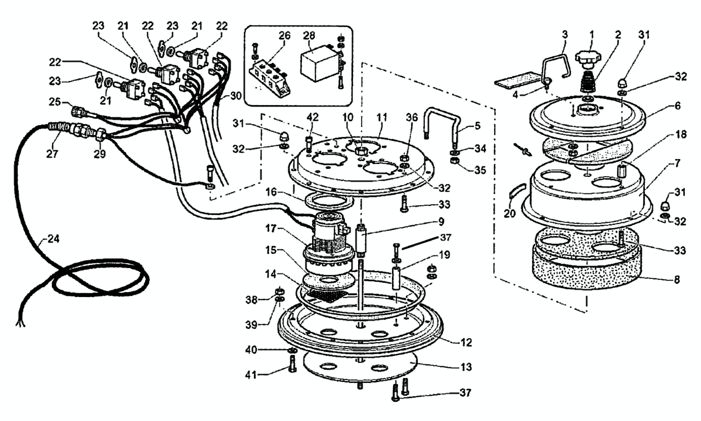 CAV 26 Motor & Head Assembly